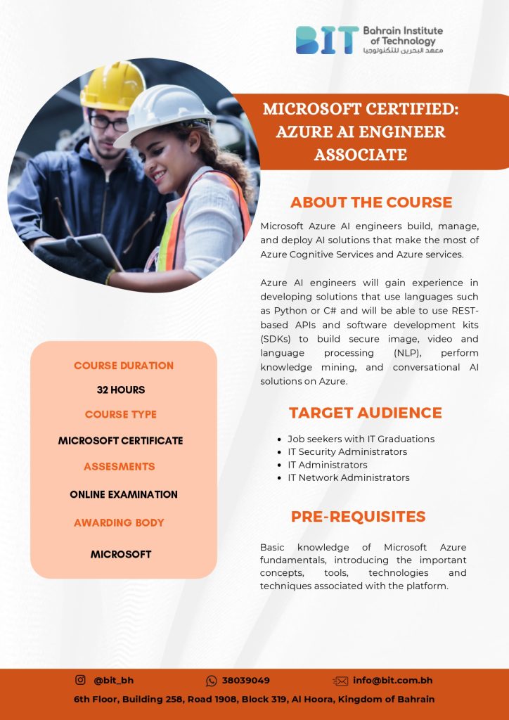 Microsoft Certified Azure Al Engineer Associate – BIT